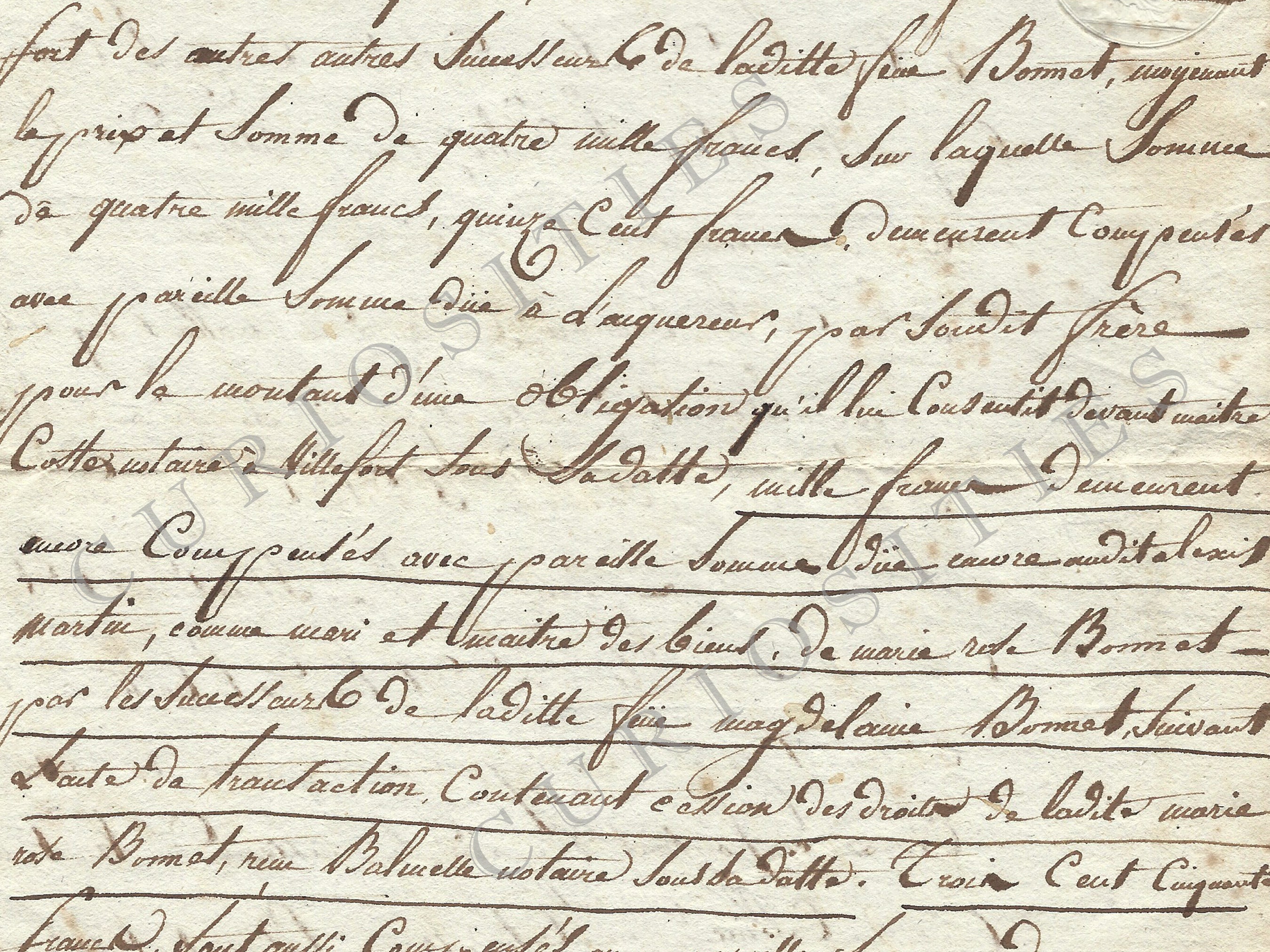 PRINTABLE Ephemera Antique French Letter From 1816 Handwriting Junk ...