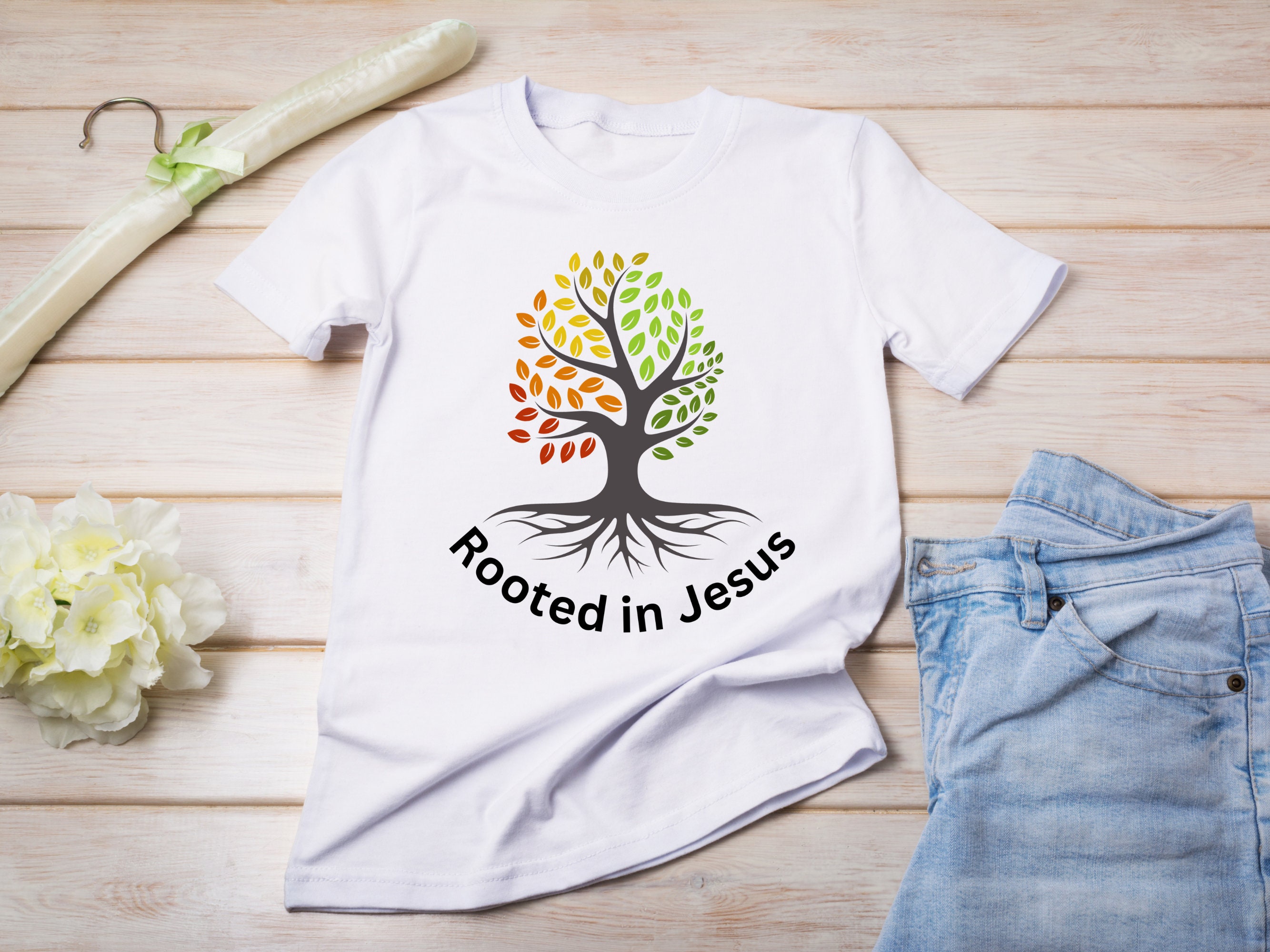Rooted in Jesus Christian Tshirt Bible Verse Shirt Christian - Etsy