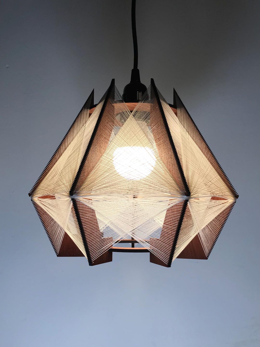 Thread Lamp Wound, String, Style Paul Secon, Mid Century Style, Wood - Etsy
