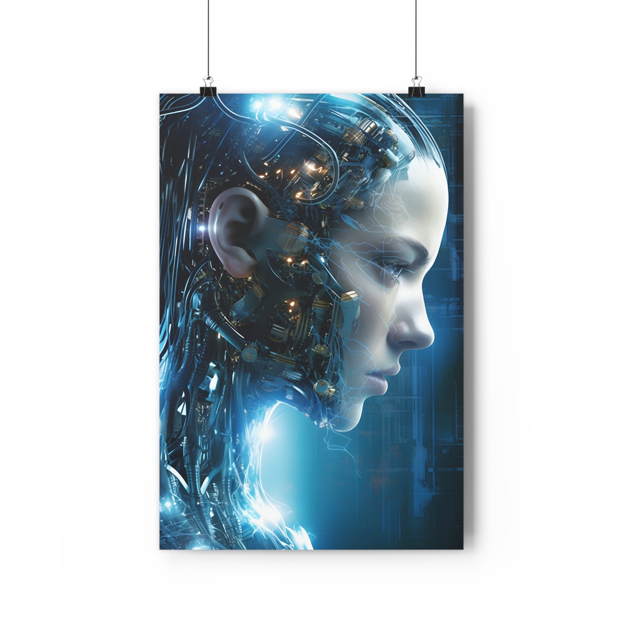 Fusion of Man and Machine: Futuristic Biotechnical Combination - Etsy