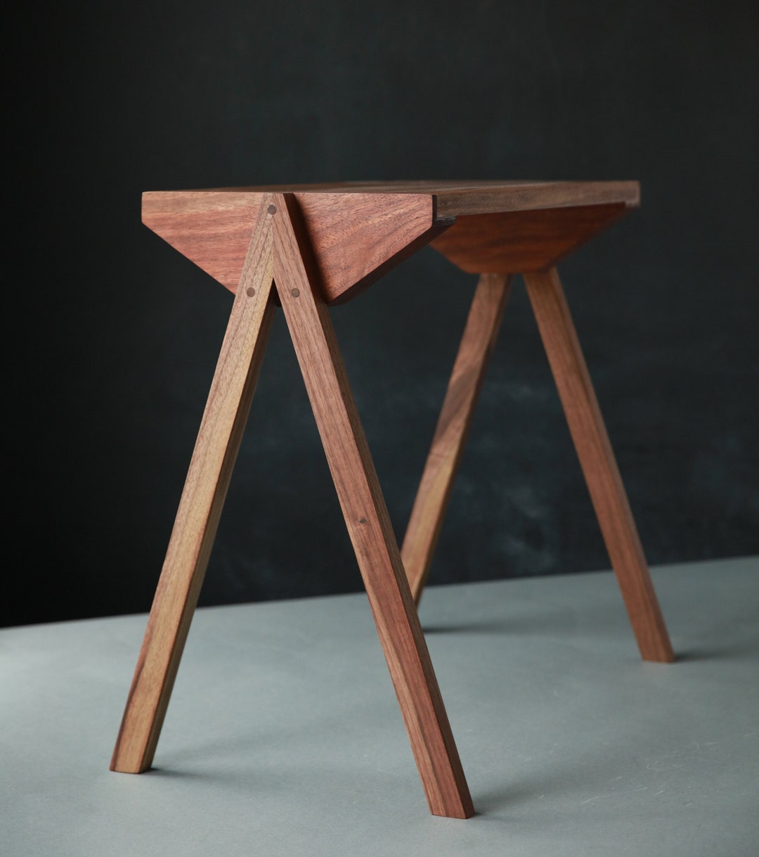 Stacking Walnut Side Tables Set of 2 - Etsy