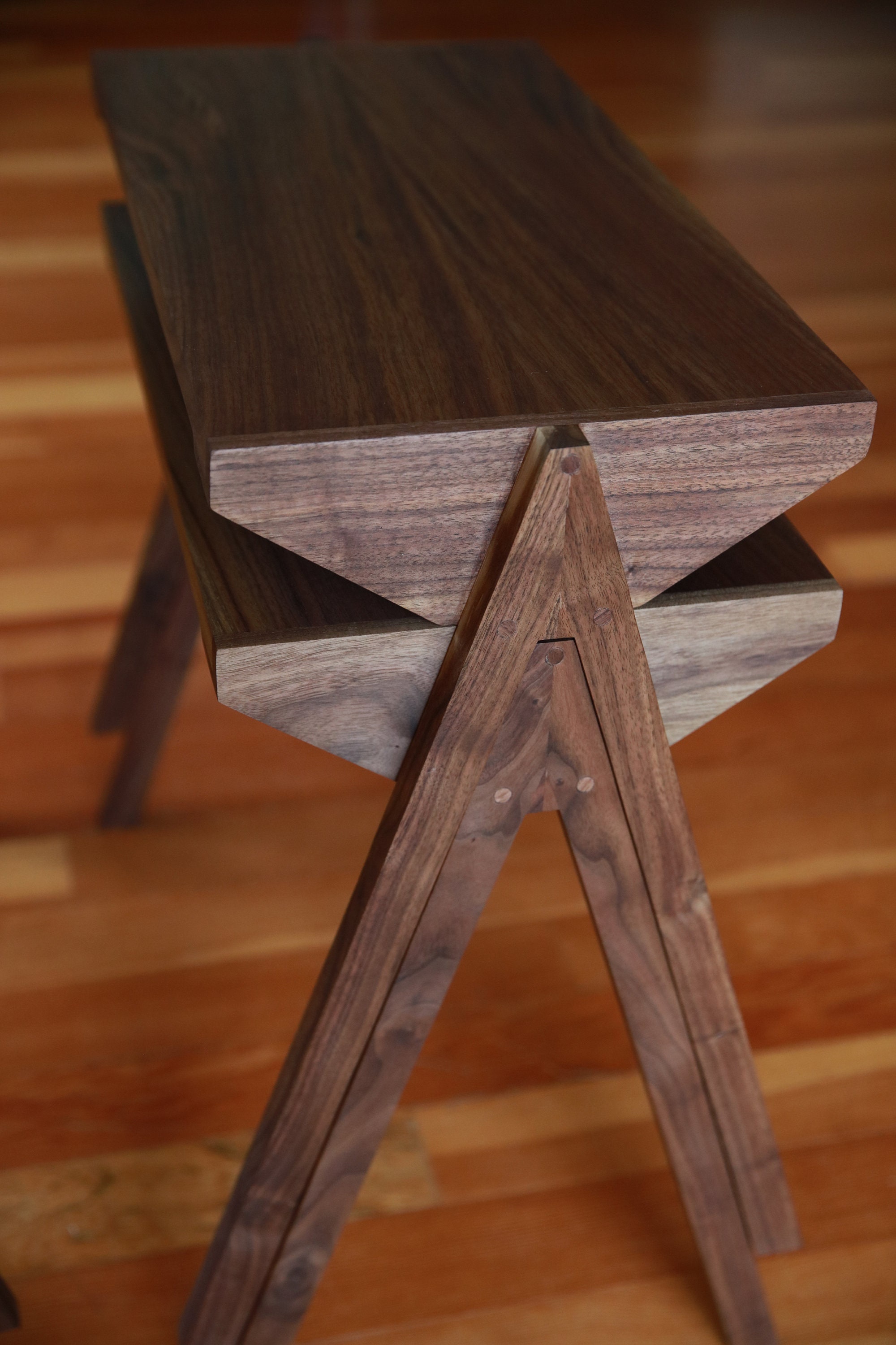 Stacking Walnut Side Tables Set of 2 - Etsy