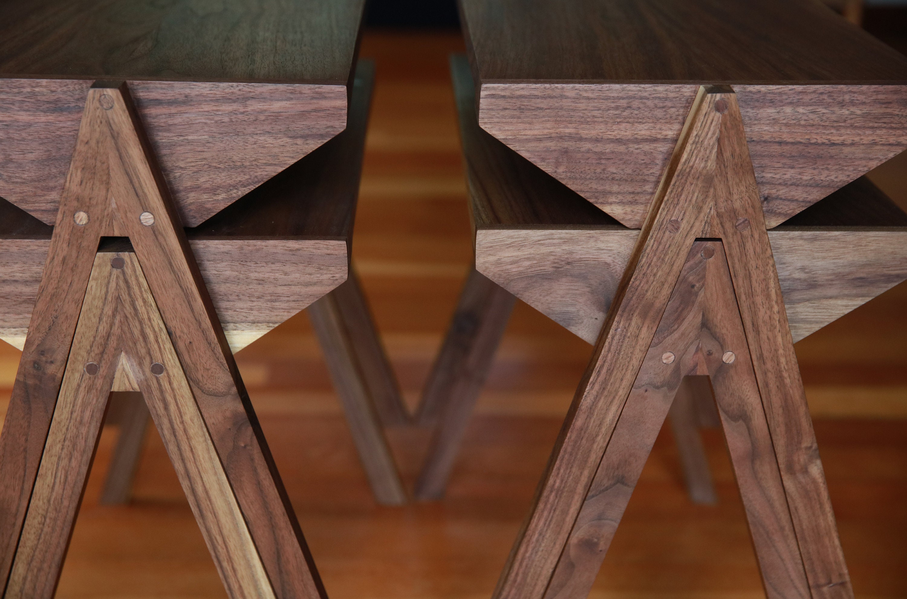 Stacking Walnut Side Tables Set of 2 - Etsy