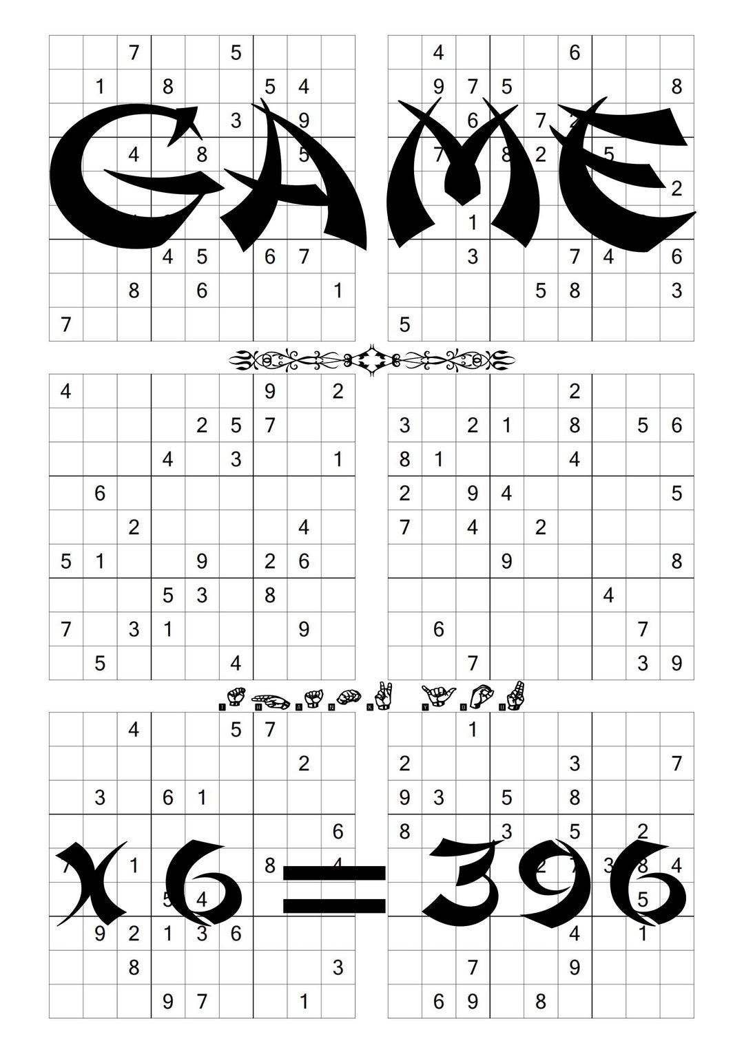 SUDOKU, Pack Gx1980 Games in 10 PDF, Puzzle Puzzle Hobby, With ...