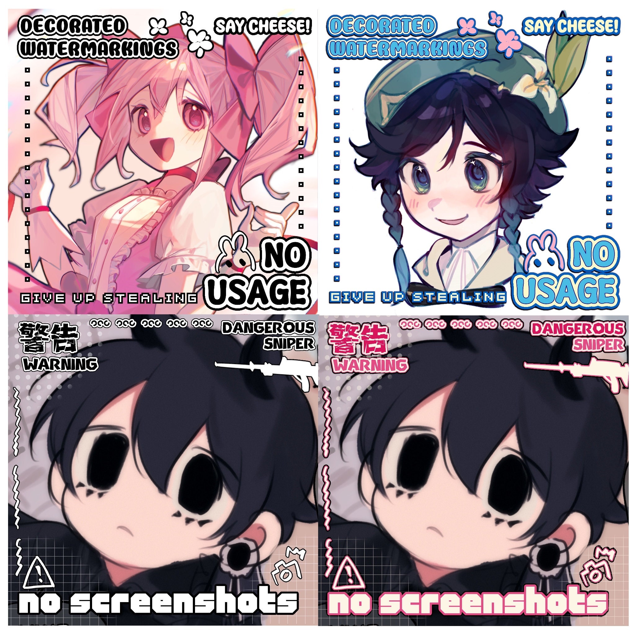 8 Fancy & Cute Watermark for Your Commission and Art/ PNG - Etsy