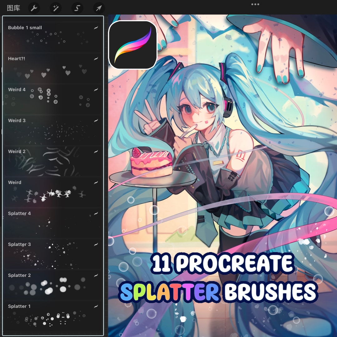 11 Procreate Splatter Brush! Populate Your Art! - Etsy