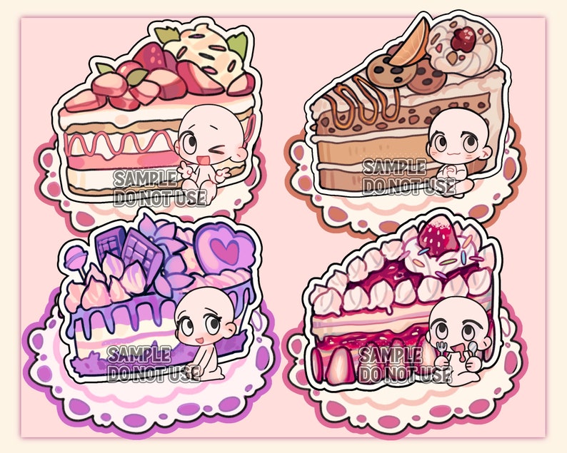Cute Chibi Cake Bases | Commission License (PSD File) - Etsy
