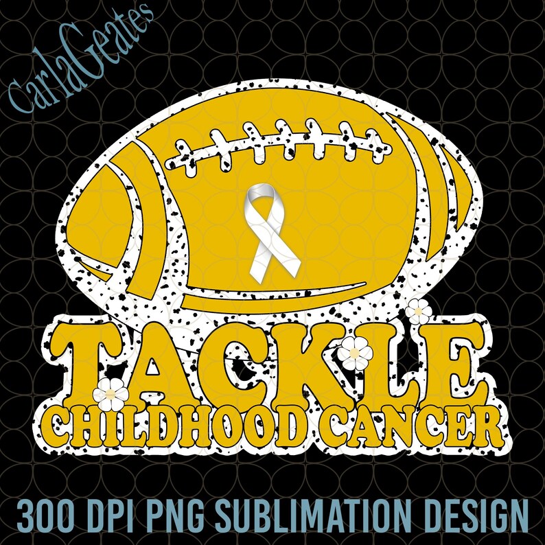 Tackle Football Childhood Cancer Png, Childhood Cancer Awareness, Gold ...