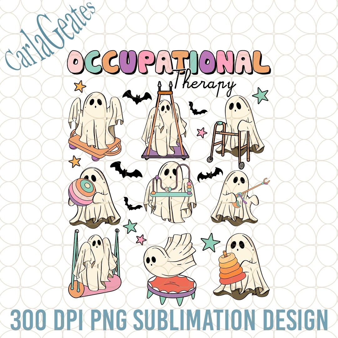 Occupational Therapy Halloween Ghost Png, Spooky Therapist Png, OT ...