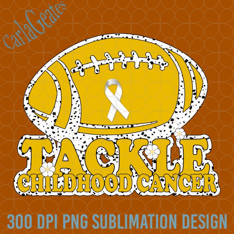 Tackle Football Childhood Cancer Png, Childhood Cancer Awareness, Gold ...