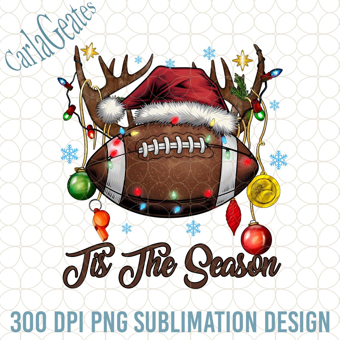 Tis the Season Football Christmas Png, American Football Png, Merry ...