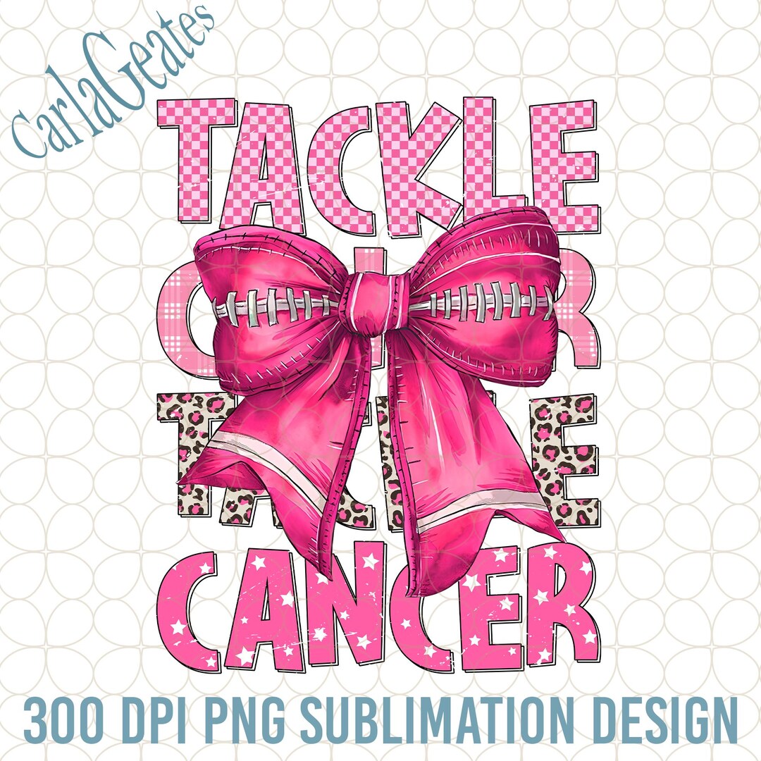 Coquette Pink Bow Tackle Cancer Png, Breast Cancer Awareness Month, in ...