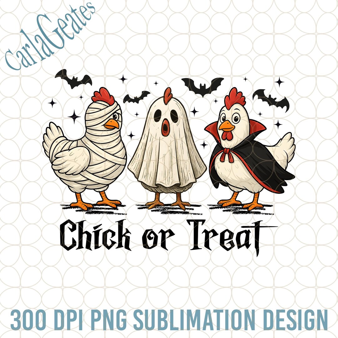 Chick or Treat Png, Spooky Chicken Halloween Png, Funny Chicken Shirt ...