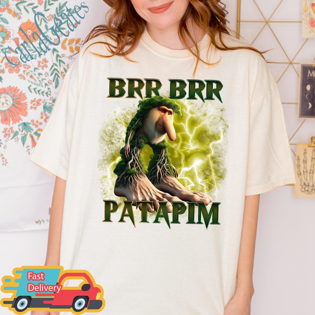 Comfort Color Brr Brr Patapim Brainrot Shirt, Brr Brr Patapim Tshirt ...