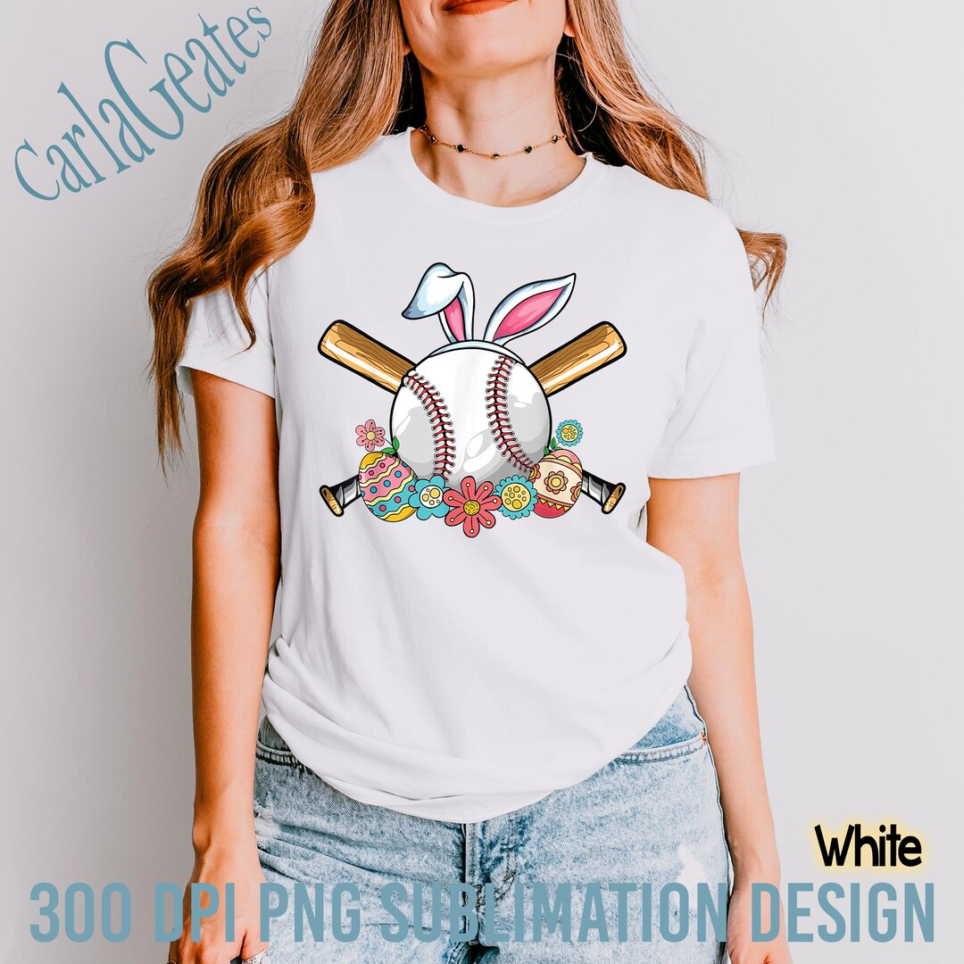 Fun Bunny Baseball Easter Day Png, Bunny Baseball Png, Baseball Ball ...