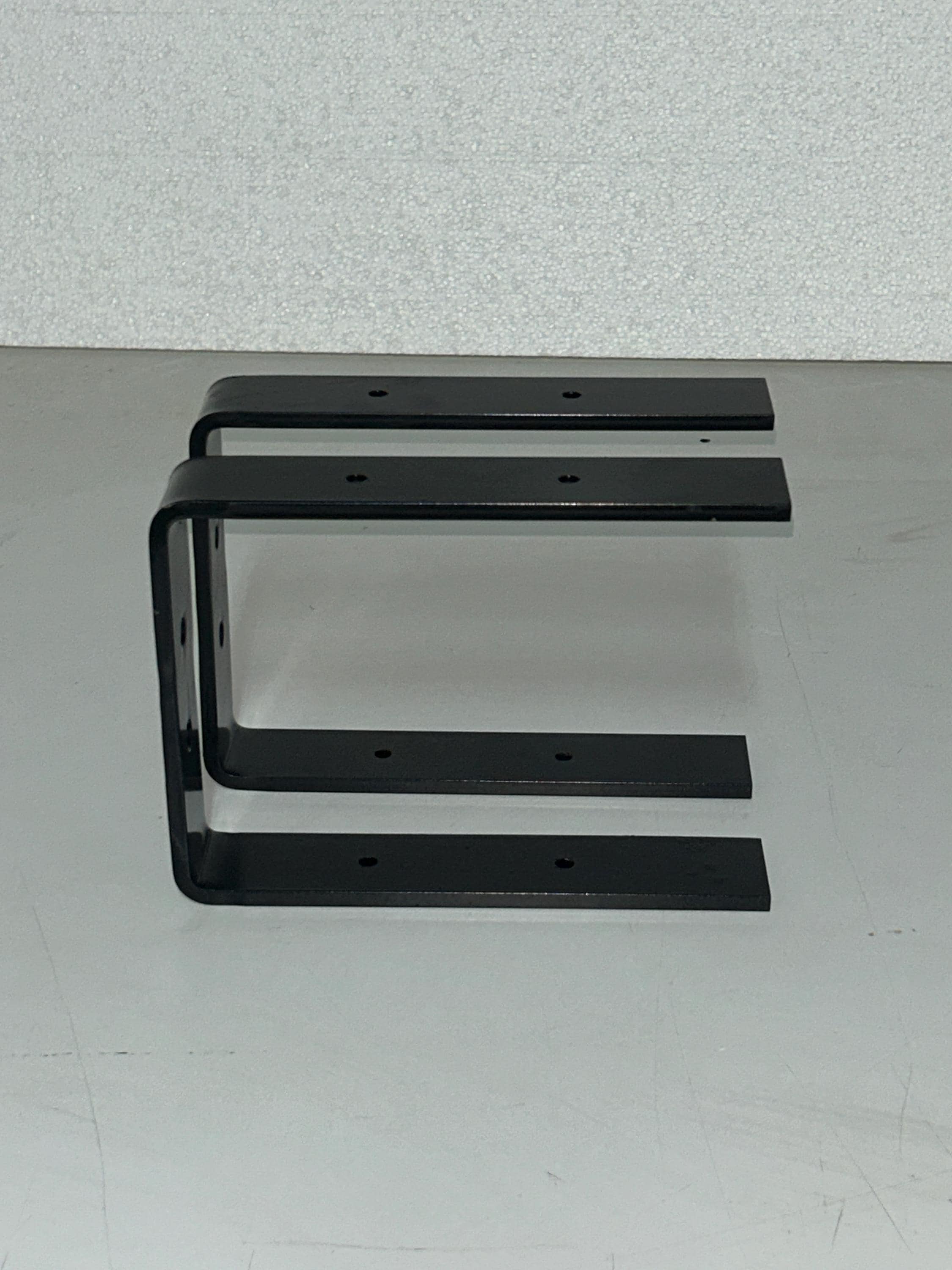 Heavy-duty Black Iron Shelf Bracket Pair, Wall Mounted U-shaped Shelf ...