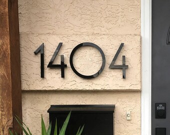 6 Inch Modern House Numbers and Letters, Custom Mid-century Modern ...