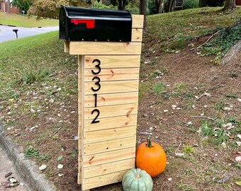 6 Inch Modern House Numbers and Letters Custom Mailbox - Etsy