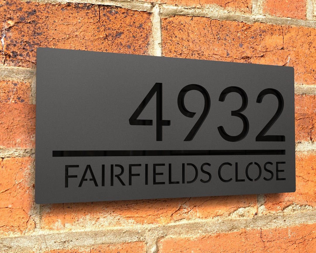 Modern Black Door Numbers, Custom Acrylic Door Numbers, Custom Address ...