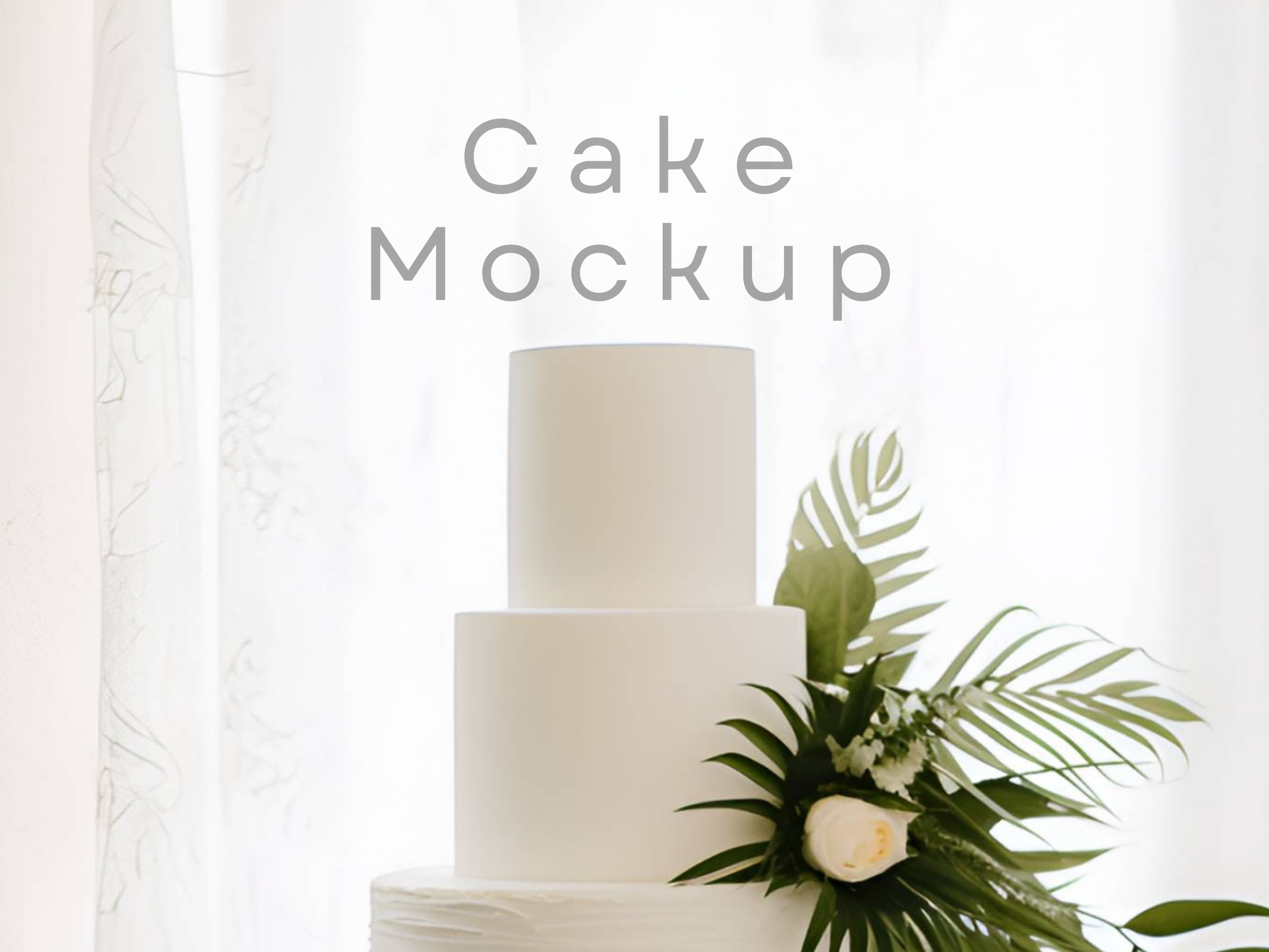 Wedding Cake Mockup, Cake Topper Mock-up, Wedding Cake Background Photo ...