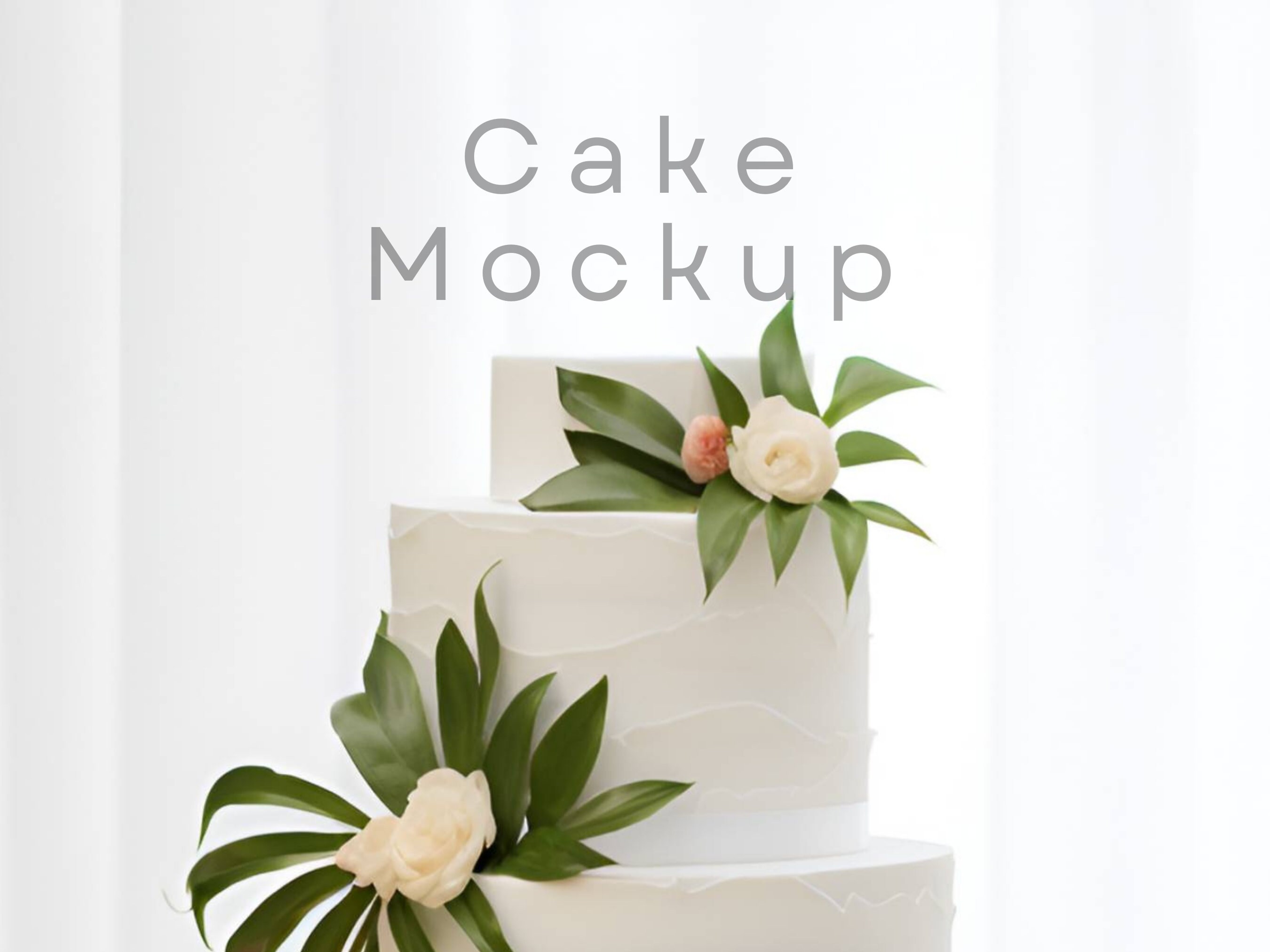 Wedding Cake Mockup, Cake Topper Mock-up, Wedding Cake Background Photo ...