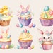 Easter Cupcakes Clipart, Happy Easter Cakes, Easter Bunny Clip Art ...