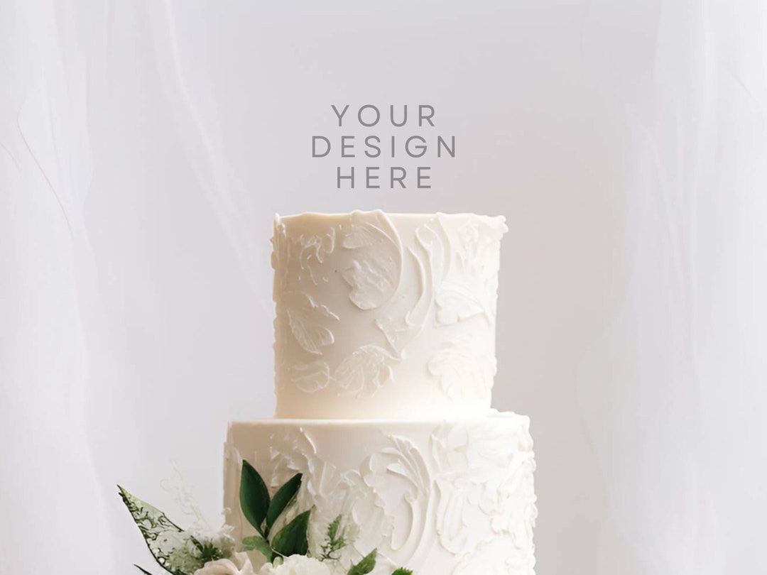 Wedding Cake Mockup, Cake Topper Mock-up, Wedding Cake Background Photo ...