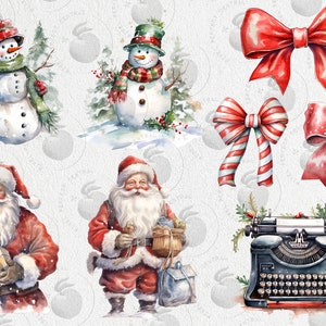 Watercolor Christmas Clipart Xmas Clip Art Winter Holidays Instant ...
