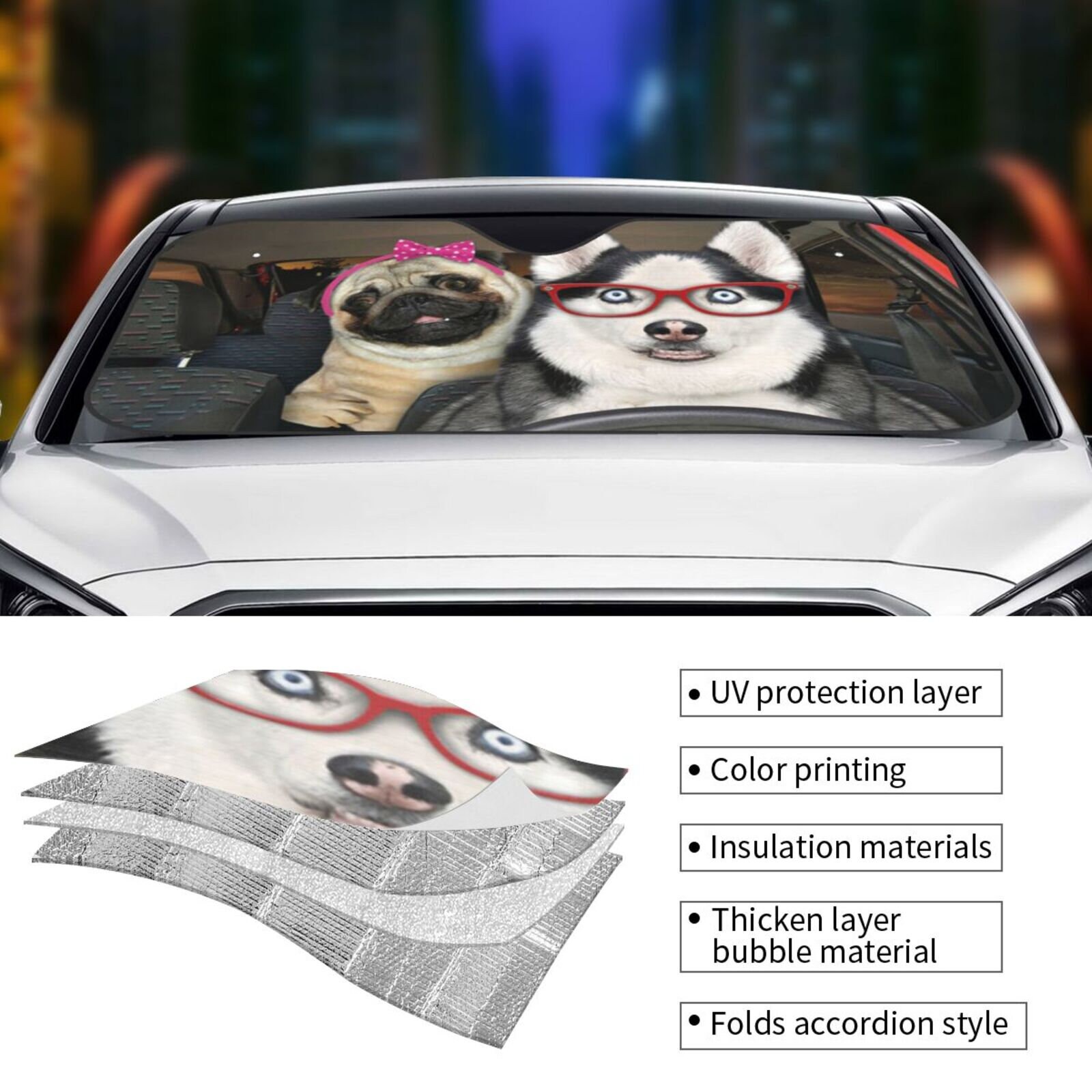 Windshield Sun Shade Funny Car Sunshade sold by Carolina Machado | SKU ...