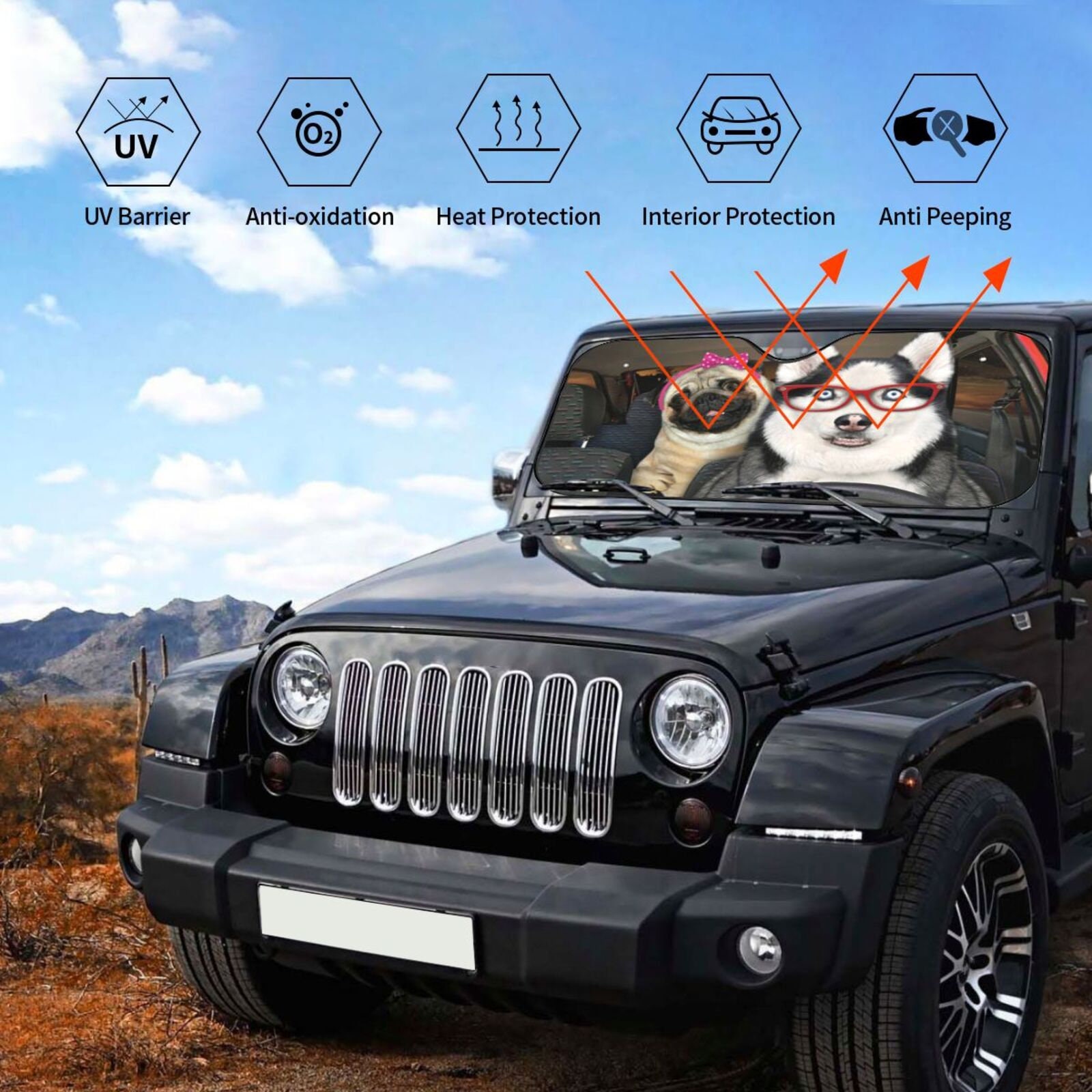 Windshield Sun Shade Funny Car Sunshade sold by Carolina Machado | SKU ...