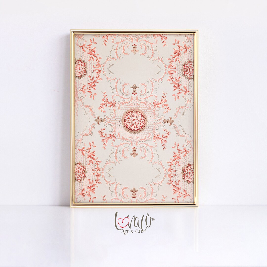 PRINTABLE Vintage Tapestry Wall Art Neutral Antique Pattern Decor ...