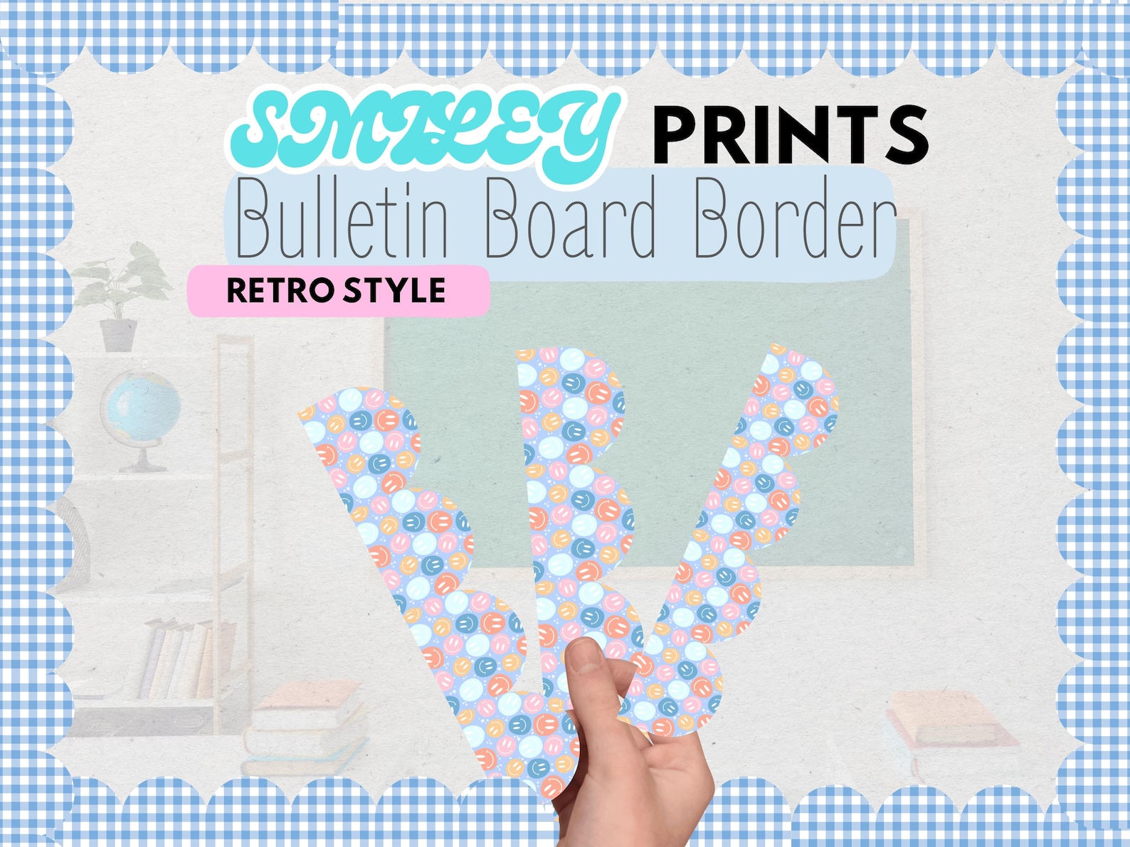 Smiley Face Bulletin Board Border Retro Classroom Decor Printable ...