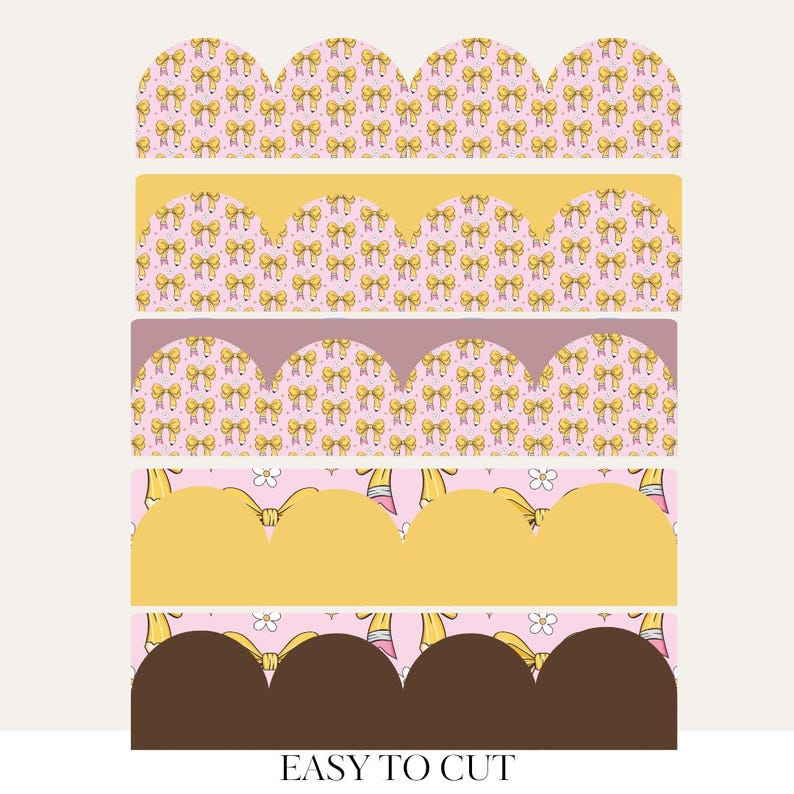 Coquette Bow Bulletin Board Border Pink Classroom Trim Printable ...