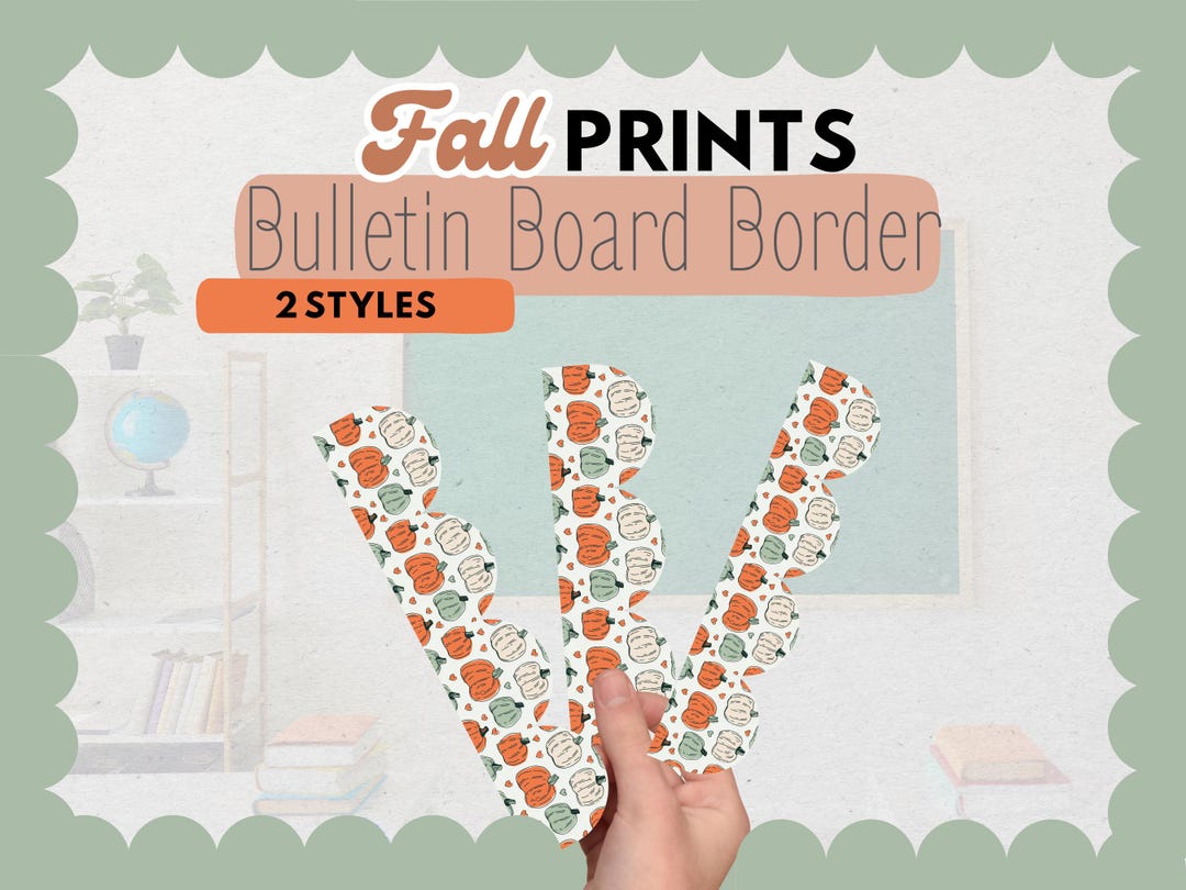 Fall Bulletin Board Border Printable Pumpkin Trim for Classroom Decor ...