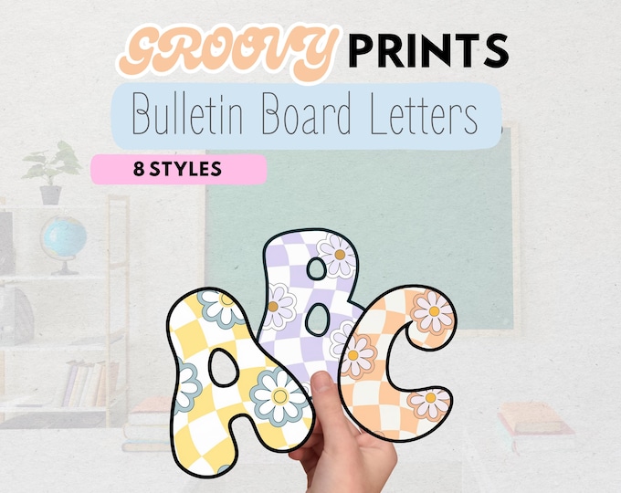 Retro Bulletin Board Letters - Etsy