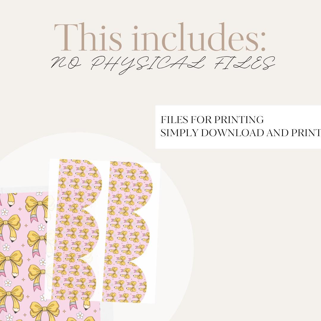 Coquette Bow Bulletin Board Border Pink Classroom Trim Printable ...