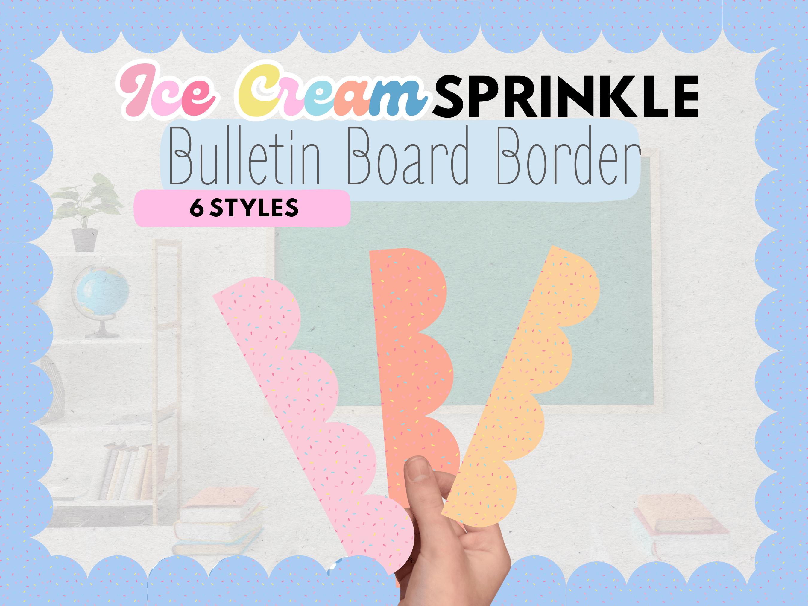 Ice Cream Sprinkle Bulletin Board Border Printable Pastel Classroom ...