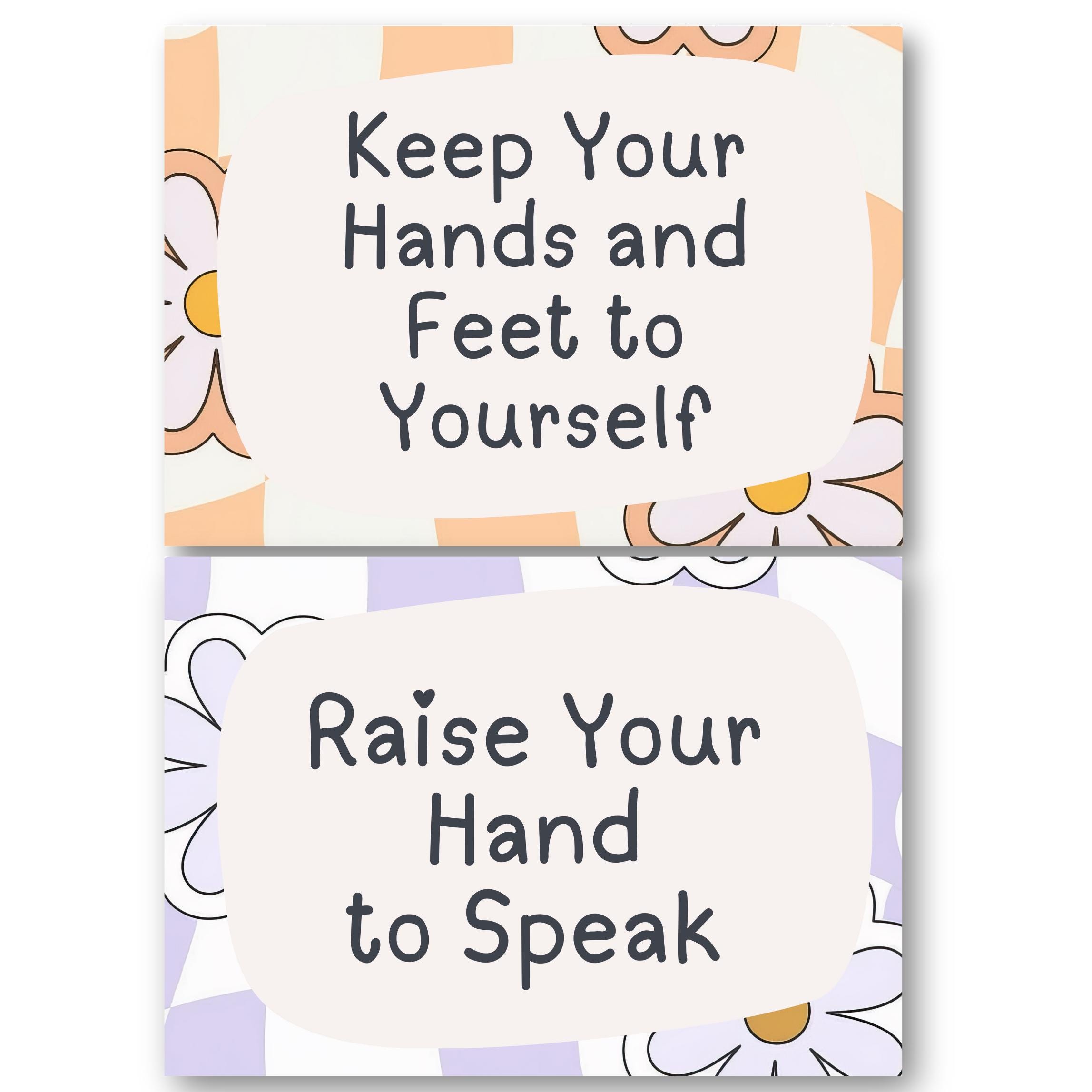Editable Groovy Classroom Rules Poster – Retro Classroom Decor – Canva ...