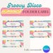 Editable Groovy Disco Folder Labels Printable Student Name Tags for ...