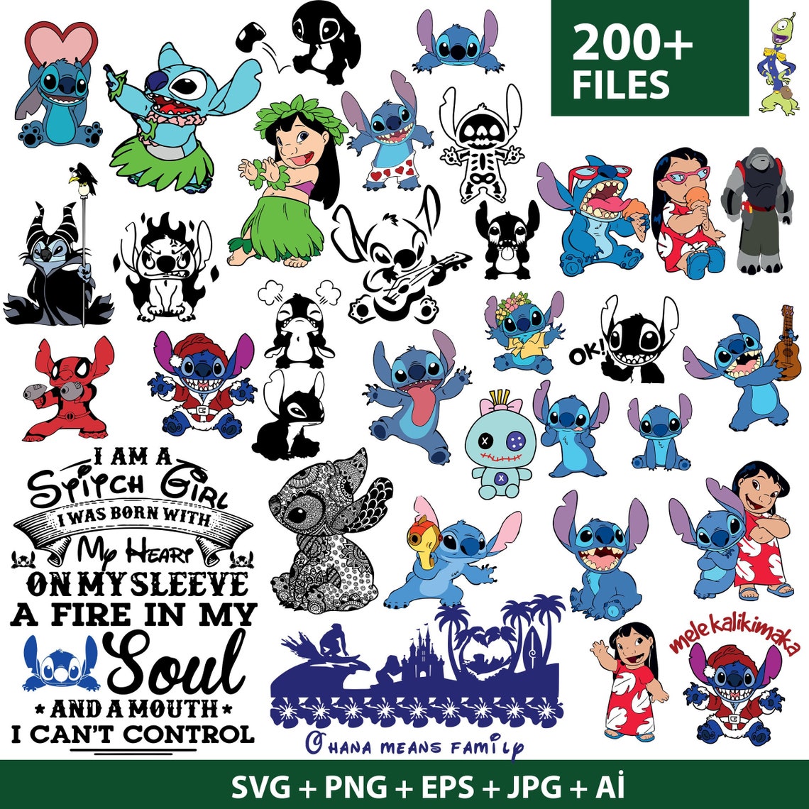 Lilo and Stitch Svg Bundle File, Lilo and Stitch Svg, Lilo and Stitch ...