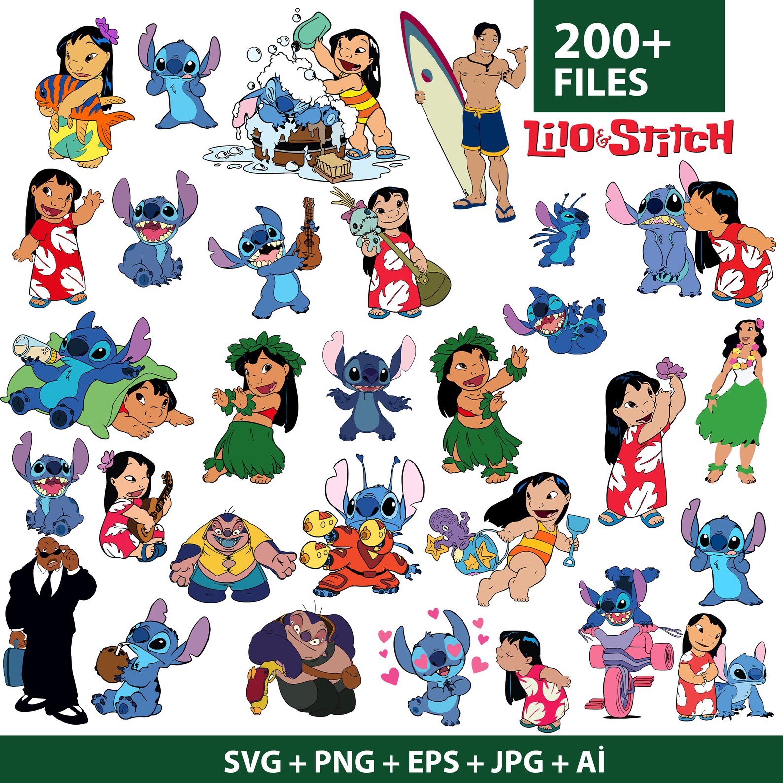 Lilo and Stitch Svg Bundle File, Lilo and Stitch Svg, Lilo and Stitch ...