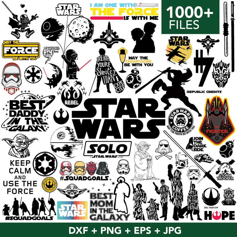 Star Wars Svg, Starwars Svg Bundle, Star Wars Png, Svg Files for Cricut ...