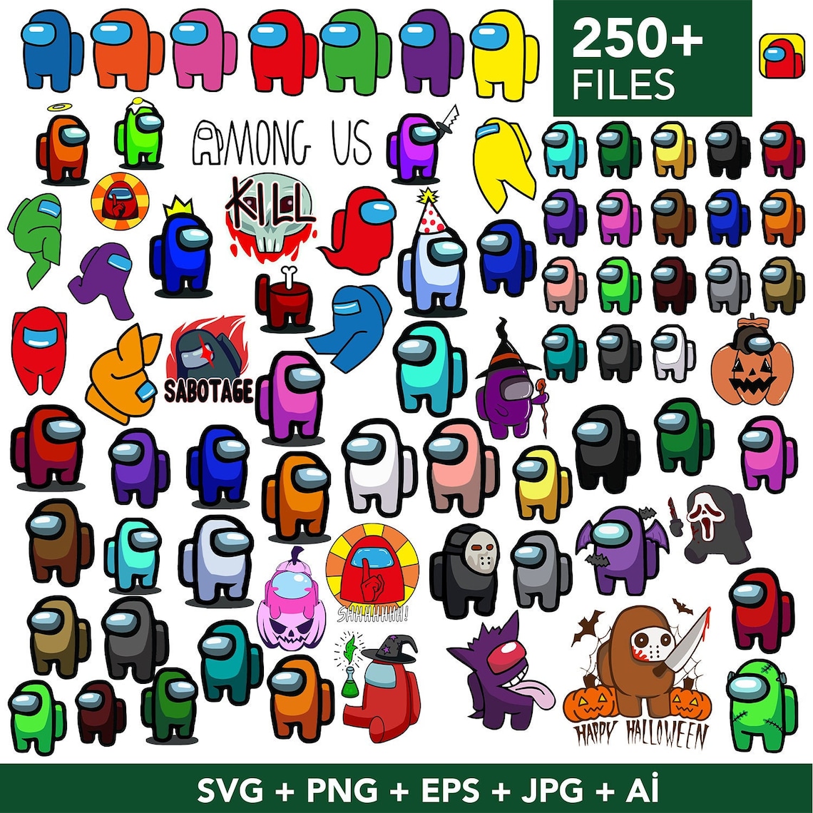 Among Us Svg Bundle Layered, Among Us SVG Bundle, Among Us Character ...