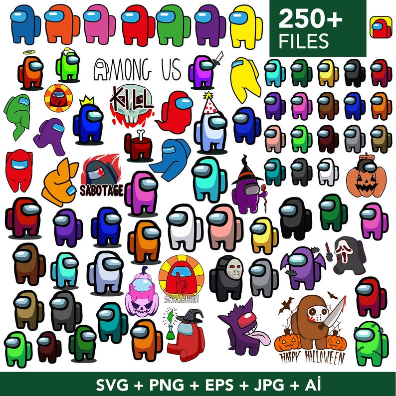Among Us Svg Bundle Layered, Among Us SVG Bundle, Among Us Character ...