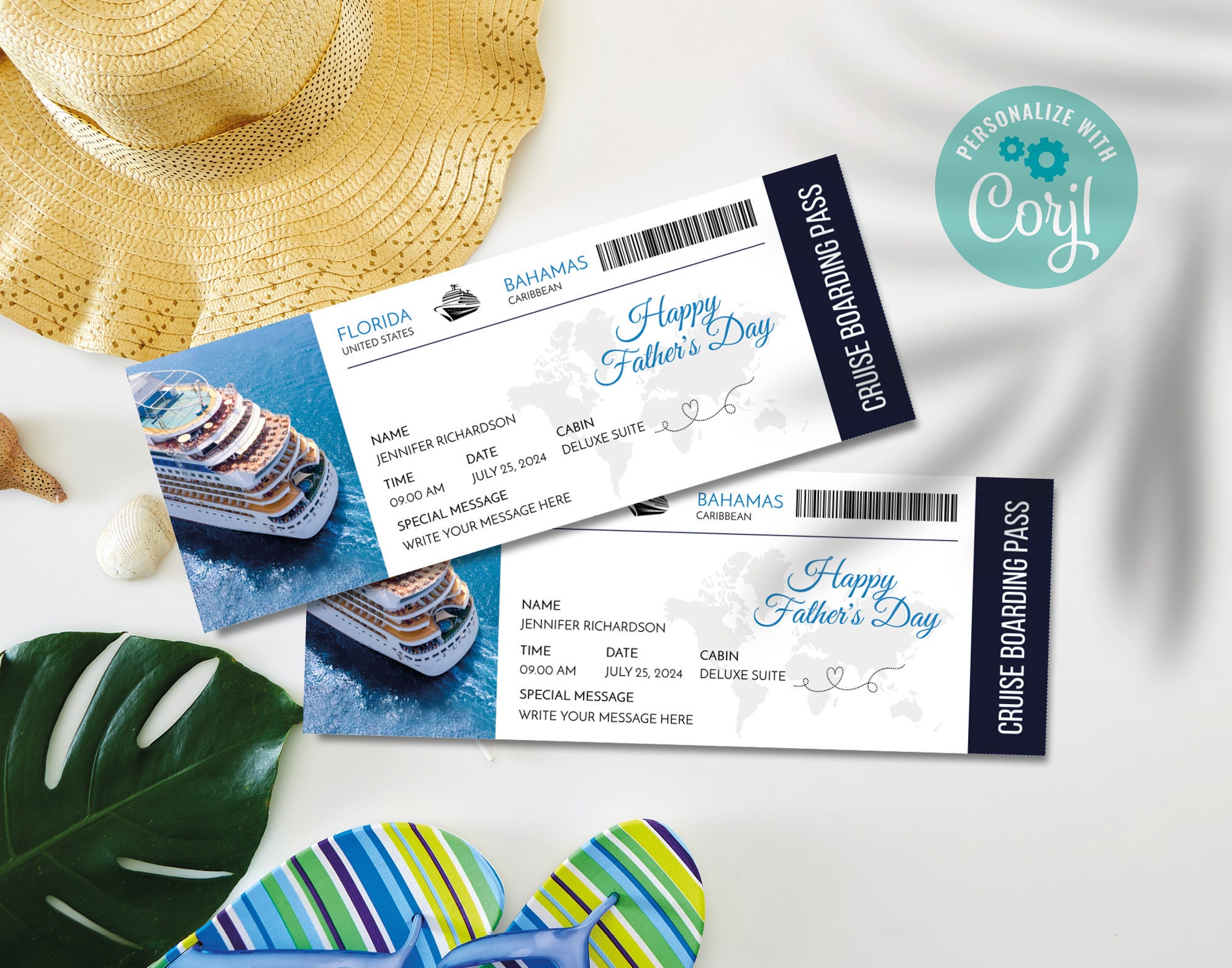 Editable Boarding Pass Cruise Template, Printable Cruise Ticket ...