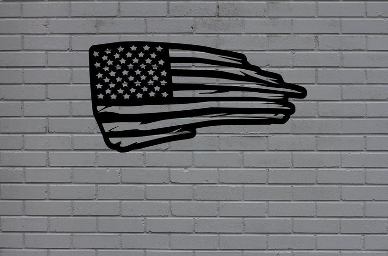 Torn American Flag - Metal Wall Art - Etsy