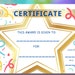 Awards Certificate for Printing, Recognition Certificate, Class ...