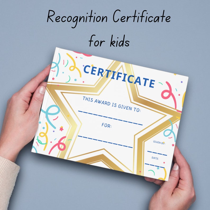 Awards Certificate for Printing, Recognition Certificate, Class ...