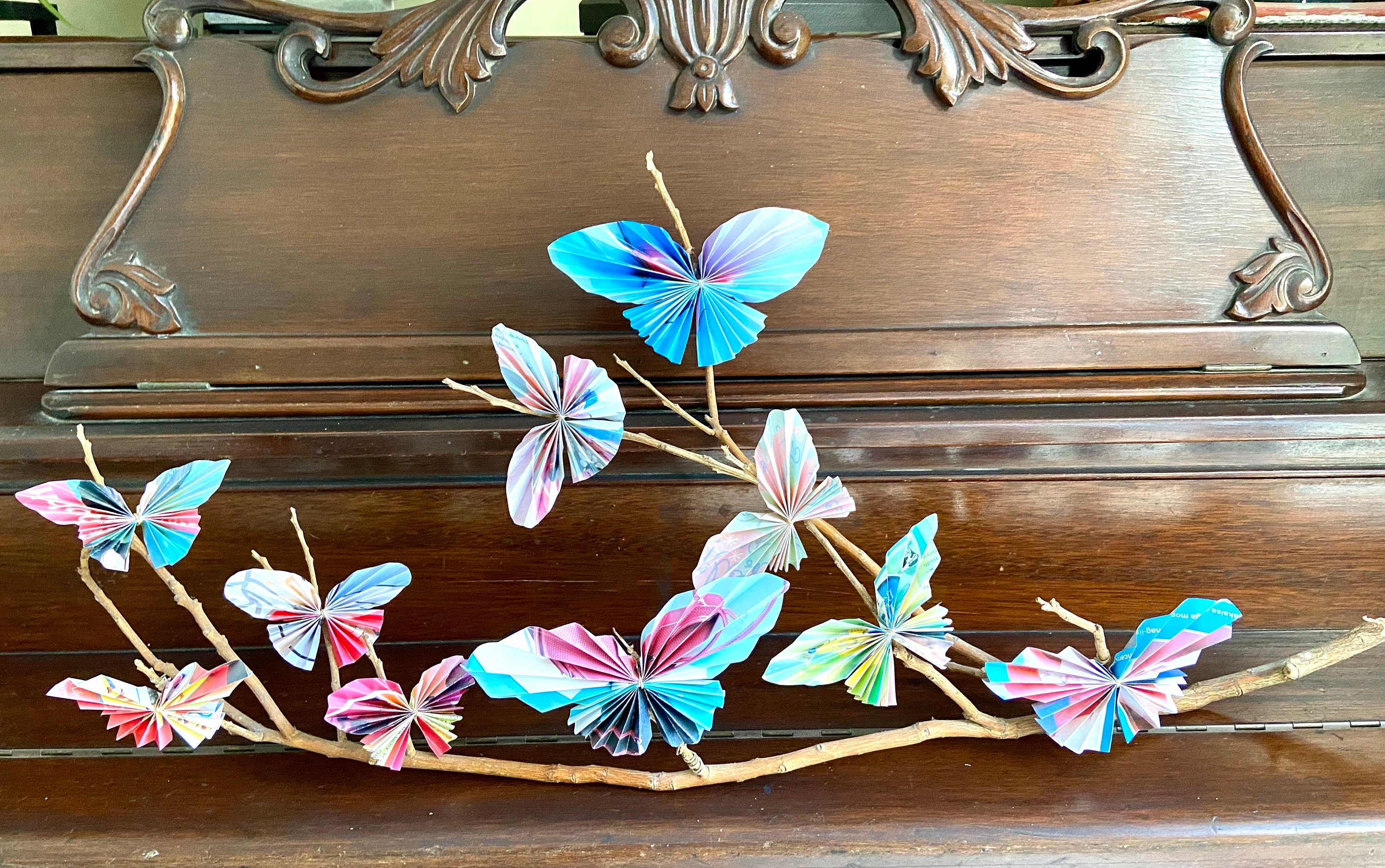 Butterfly Décor, Digital Download Template for Home Decor DIY, Paper ...