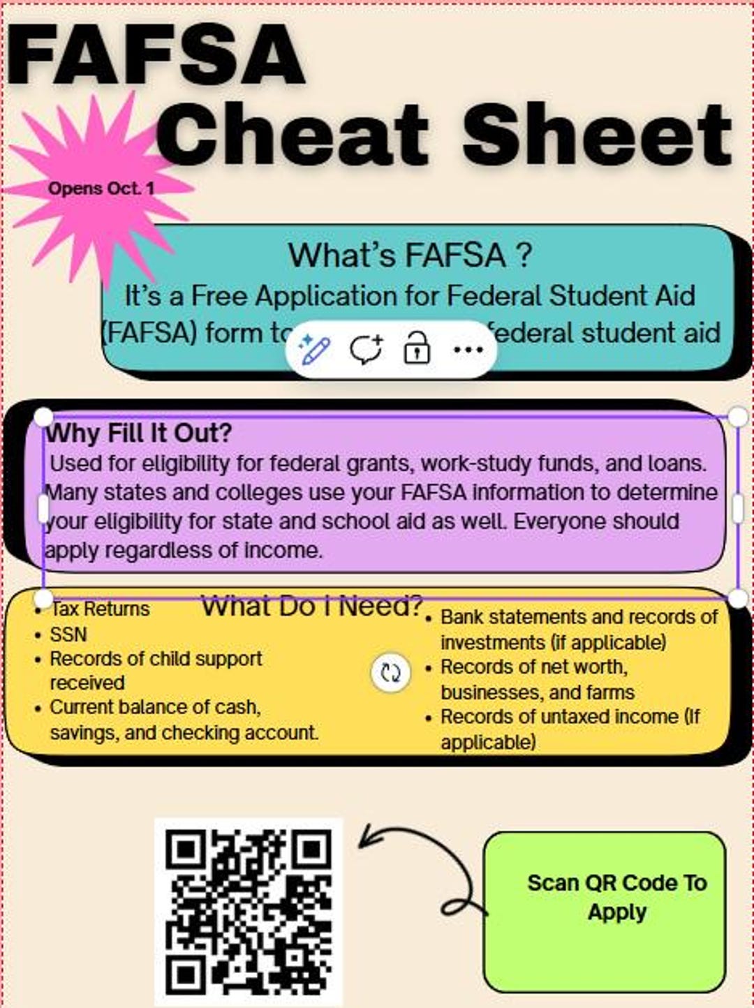 FAFSA Cheat Sheet - Etsy